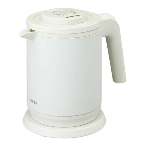 タイガー魔法瓶(TIGER) PCK-A081-WM 蒸気レス電気ケトル 6SAFE+ 0.8L マットホワイト
