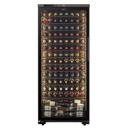 【標準設置料金込】フォルスター(forster) ST-409GL-WK ウッドブラック 120本収納 左開き コンプレッサー式 酷暑対応