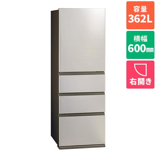 【標準設置料金込】【長期保証付】アクア(AQUA) AQR-36R2-N ブライトシャンパン FREEZIA+ 4ドア冷蔵庫 右開き 362L 幅600mm