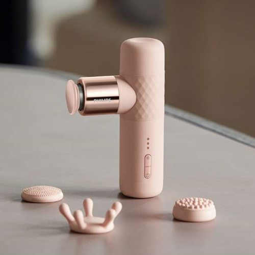 【長期保証付】フィリップス(PHILIPS) PPM7302PK ピンク ミニ筋膜リリースガン マッサージガン ハンディガン 小型 コンパクト マッサージ機 売れ筋 軽量 温感機能