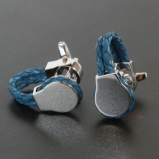 エリザベスパーカー・ブルーツインレザーカフス