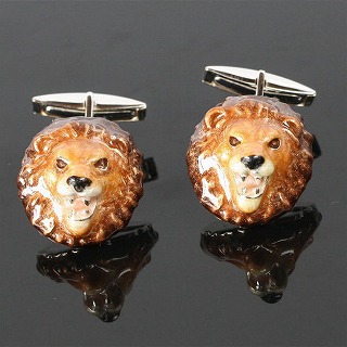 【SATURNO Italy】ライオン・カフス【カフリンクス・カフスボタン】