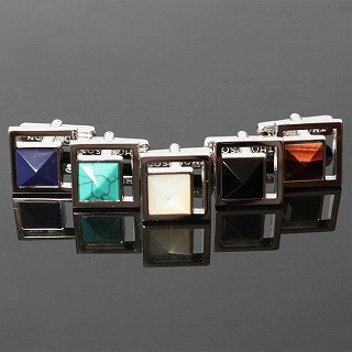 【トンプソン】カットアウトスクエアー・カフス【カフリンクス・カフスボタン】