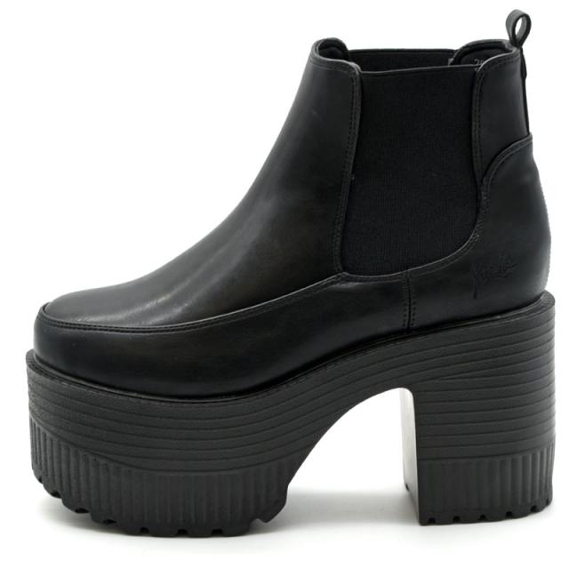 ヨースケ YOSUKE サイドゴアブーツ 厚底ブーツ ショートブーツ レディース 全4色 S-LL 黒 白 2605011