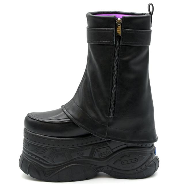 ヨースケ YOSUKE 厚底ブーツ 厚底スニーカー カバーブーツ ハイソール レディース 全4色 22.5cm-25cm 黒 白 2605015