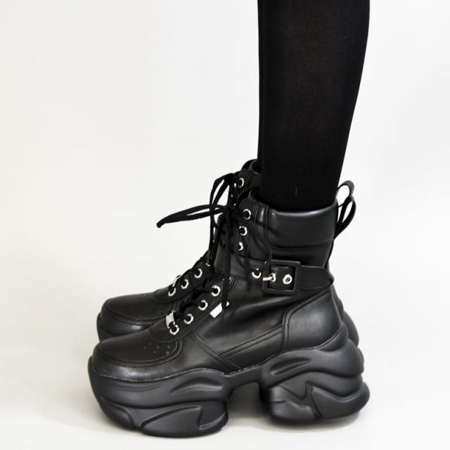 ヨースケ YOSUKE レースアップブーツ 厚底ブーツ スニーカーブーツ ショートブーツ レディース 全4色 黒 白 4450082