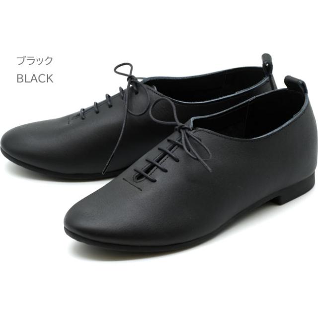 レースアップシューズ フラットシューズ パンプス 本革 レザー Recipe