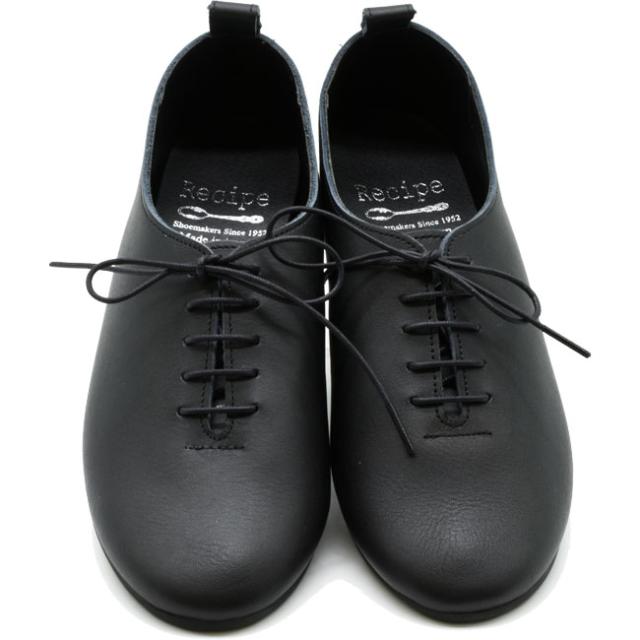 レースアップシューズ フラットシューズ パンプス 本革 レザー Recipe