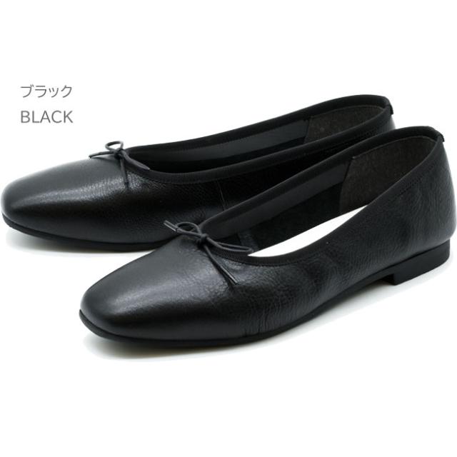バレエシューズ スクエアトゥ パンプス 本革 レザー Recipe レシピ