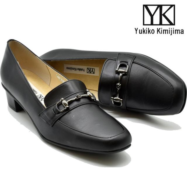 ユキコ キミジマ Yukiko Kimijima ローファー スリッポン パンプス レディース 本革 レザー ブラック 黒 22-24.5 6816 (予約)は3〜5営業日後の出荷です。