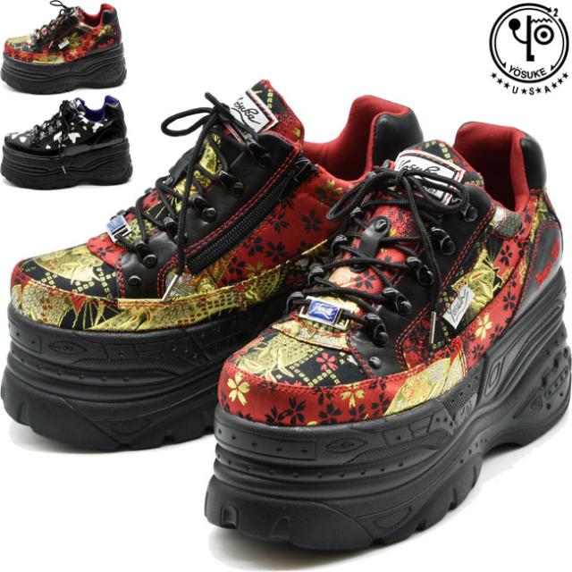 ヨースケ YOSUKE 厚底スニーカー レースアップ ハイソール レディース 全2色 22.5cm-25cm 2601023 (予約)は2月下旬頃〜入荷予定