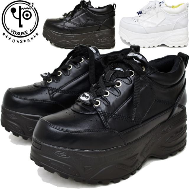 ヨースケ YOSUKE U.S.A レースアップ厚底ハイソールスニーカー 新作 2800365 2810365 (予約)は10月中旬頃〜入荷予定
