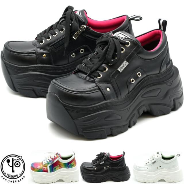 ヨースケ YOSUKE 厚底スニーカー レースアップ プラットフォーム ダッドスニーカー レディース 全3色 S M L LL 黒 白 4460069 (予約)は8月上旬頃〜入荷予定