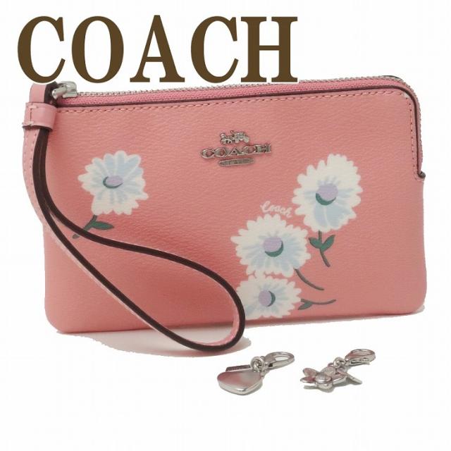 コーチ COACH ポーチ 財布 ハンドポーチ リストレット 限定ギフトセット ピンク 花柄 C3218SVSEQ ブランド 人気