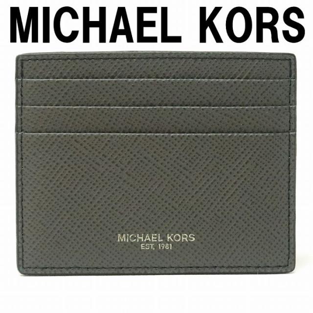 マイケルコース MICHAEL KORS メンズ カードケース 名刺入れ 定期券入れ パスケース レザー 36U9LHRD1L-GREYHO 【ネコポス】 ブランド 人気