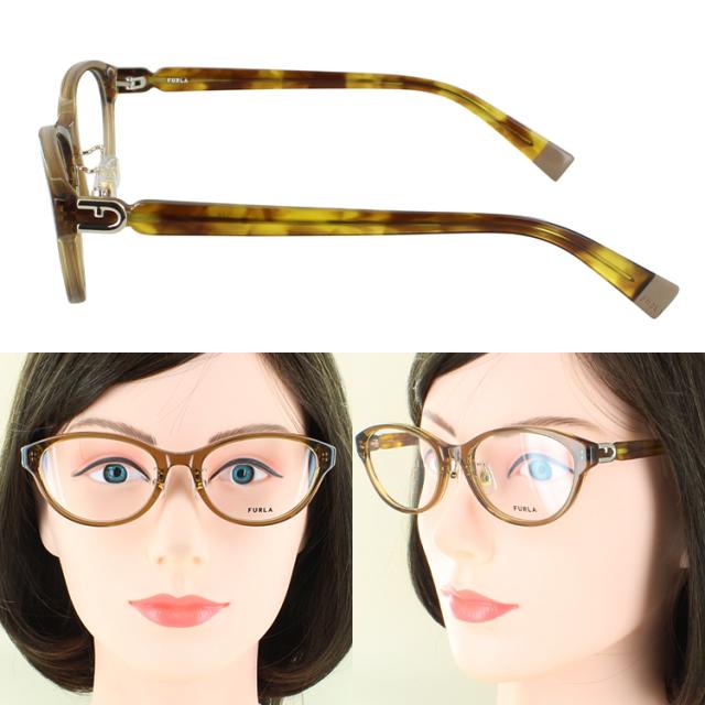 フルラ メガネ フレーム 眼鏡フレームのみ レディース ブランド 大人用メガネ 女性 おしゃれ かわいいバレル セルフレーム VFU967J クリングス鼻パッド 02GG クリアブラウン 0776 クリアピンク 0BK1 クリアブラック 度付き対応 フルラ メガネ フレーム 眼鏡フレームのみ レディース ブランド 大人用