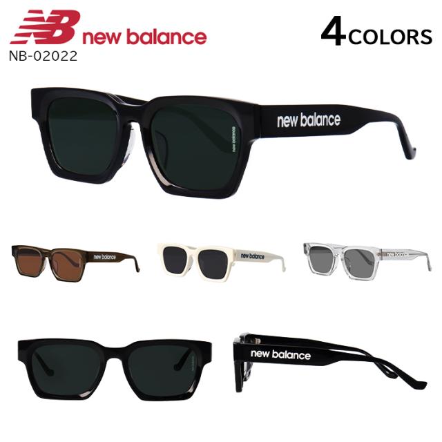 ニューバランス サングラス メンズ 大きめレンズ ビッグサイズ UVカット 2025年モデル ブランド New Balance NEWTRO NB02022 ウェリントン 4カラー展開 テレビジョンカット フラットレンズ おしゃれ かっこいい 男性 国内正規品