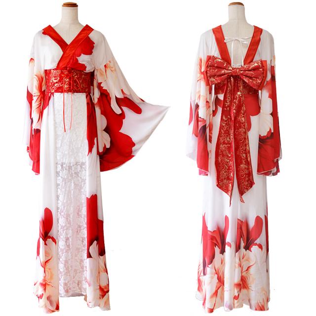 花魁 コスプレ ロング 仮装 コスプレ 和服 着物 花魁 ドレス 着物