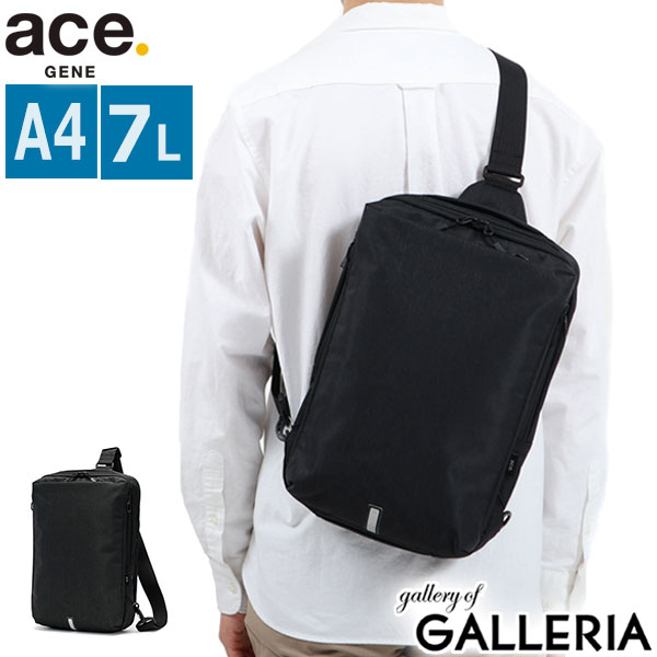 【5％OFFクーポン】【商品レビューで＋5％】【正規品5年保証】エースジーン ボディバッグ ace.GENE ハンスリーSDH A4 7L 撥水 67794