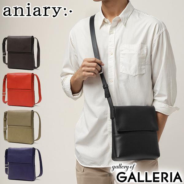 【商品レビューで＋5％】【正規取扱店】 アニアリ ショルダーバッグ メンズ レディース aniary ブランド 斜めがけ バッグ 本革 革 レザー 縦型 軽量 おしゃれ 小さめ フラップ 旅行 日本製 B5  36-03000
