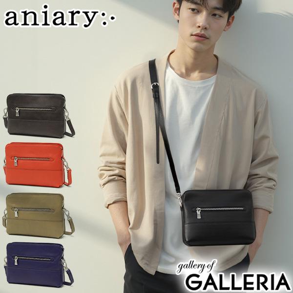 【商品レビューで＋5％】【正規取扱店】 アニアリ ショルダーバッグ メンズ レディース aniary 斜めがけ ミニショルダー ブランド バッグ 本革 革 レザー 横型 軽量 おしゃれ 小さめ 日本製 A5  36-03001