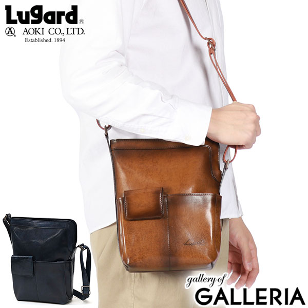 【商品レビューで＋5％】青木鞄 ショルダーバッグ メンズ 斜めがけバッグ ブランド AOKI ショルダー バッグ 斜めがけ 大人 軽量 軽い かっこいい 本革 50代 小さめ A5 ファスナー付き Lugard G-3 5215