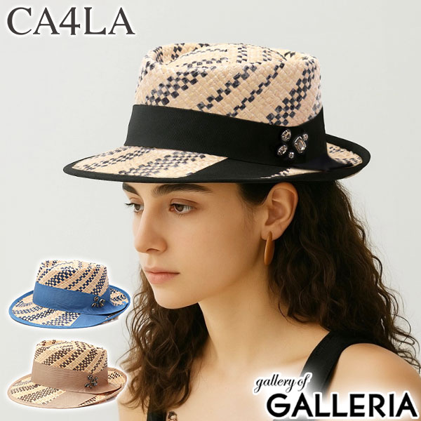 【5％OFFクーポン】【商品レビューで＋5％】CA4LA ハット 帽子 レディース 春夏 春 夏 カシラ ポークパイハット 日除け帽子  高級感 日本製 ラフィア ROTATE KTZ-02587