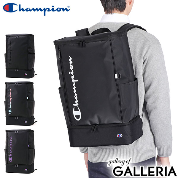 【5％OFFクーポン】【商品レビューで＋5％】チャンピオン リュック メンズ レディース 通学 大容量 ブラック ファスナー Champion リュックサック 軽量 おしゃれ 高校生 ボックス型 35L B4 A4 A3 PC アンカレッジ 63973