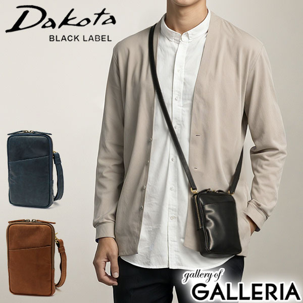 【商品レビューで＋5％】オリジナルキーホルダー付ダコタブラックレーベル ショルダーバッグ メンズ 斜め掛けバッグ Dakota BLACK LABEL 小さめ 斜めがけ 革 本革 馬革 レザー かっこいい 縦型 ミニショルダー 大人 軽い 日本製 ホースト3 1623800