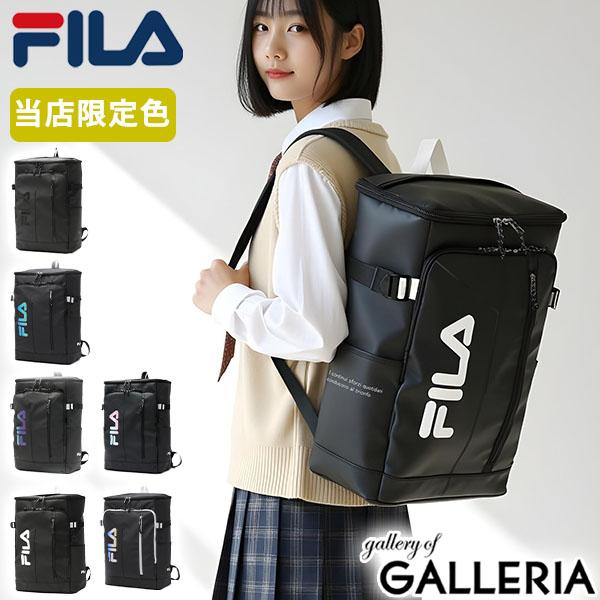 【商品レビューで＋5％】フィラ リュック レディース メンズ 大容量 通学 FILA リュックサック 軽量 軽い おしゃれ 通学用 大きめ 黒 高校生 30L A3 B4 PC収納 17inch サイン 7762