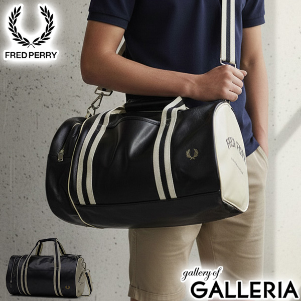 【商品レビューで＋5％】フレッドペリー ボストンバッグ 旅行 大容量 メンズ レディース FRED PERRY 軽量 斜めがけ 2WAY 23L A4 Classic Barrel Bag L7255