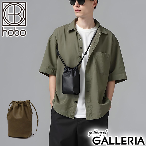 【商品レビューで＋5％】ホーボー ショルダーバッグ メンズ レディース 斜めがけバッグ ブランド hobo ショルダー バッグ 斜めがけ 大人 軽量 軽い かっこいい 革 小さめ 上品 巾着型 日本製 3L DRAWSTRING POUCH COW LEATHER HB-BG4508