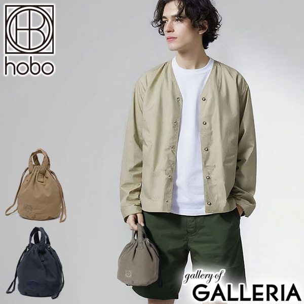 【商品レビューで＋5％】ホーボー 巾着バッグ メンズ レディース hobo 巾着 ポーチ バッグ 小さめ 手持ち ミニバッグ マチ付き おしゃれ 帆布 無地 ブランド カジュアル 4L 日本製 DRAWSTRING POUCH S PADDED LIGHT CANVAS HB-BG4515