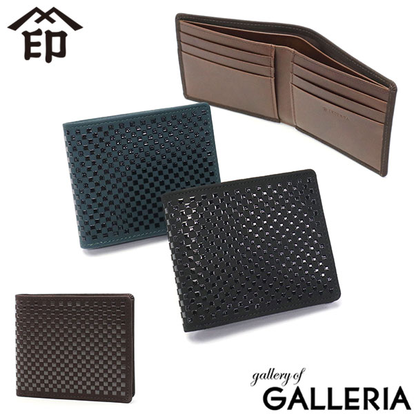 【商品レビューで＋5％】印傳屋 二つ折り財布 レディース メンズ ブランド INDEN-YA 財布 本革 革 鹿革 ミニ財布 軽量 軽い コンパクト 薄い 小さめ 小銭入れなし 漆 市松模様 印伝屋 上原勇七 甲州印伝 日本製 INISHIE 札入I 9902