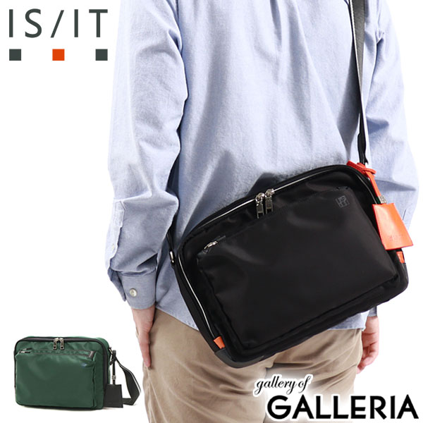 【商品レビューで＋5％】イズイット ショルダーバッグ IS/IT フロント B5 斜めがけ 軽い ナイロン 大きめ 横型 シンプル メンズ 936112