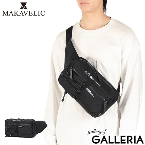 【商品レビューで＋5％】【正規品1年保証】 マキャベリック ウエストバッグ メンズ レディース 防水 アウトドア ポーチ 大容量 おしゃれ MAKAVELIC 大人 軽量 A5 ナイロン アウトドア ボディバッグ 黒 SQUAD Active Waist Bag 3125-10302