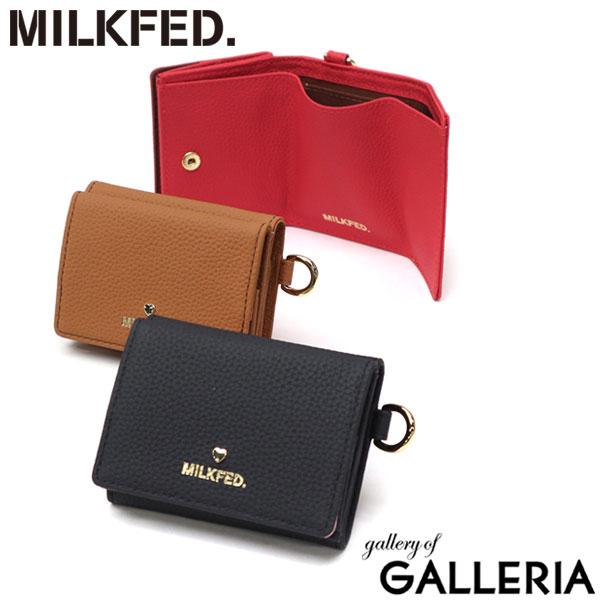 【商品レビューで＋5％】ミルクフェド 財布 レディース コンパクト MILKFED. 三つ折り財布 ブランド 本革 革 レザー プレゼント 小銭入れ付き TRI FOLD LEATHER WALLET 103244054009
