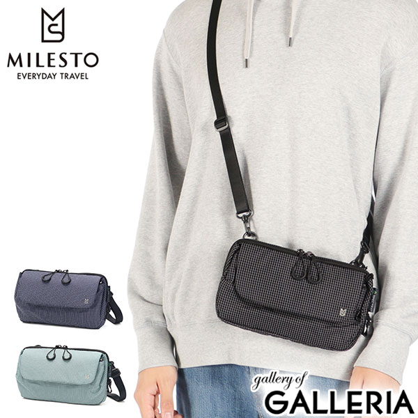 【商品レビューで＋5％】ミレスト ショルダーバッグ メンズ レディース 斜めがけ MILESTO バッグ 小さめ 軽量 軽い 大人 ナイロン サコッシュ スキミング防止 撥水 コンパクト シンプル TROT SPECTRA マルチショルダーバッグ MLS954