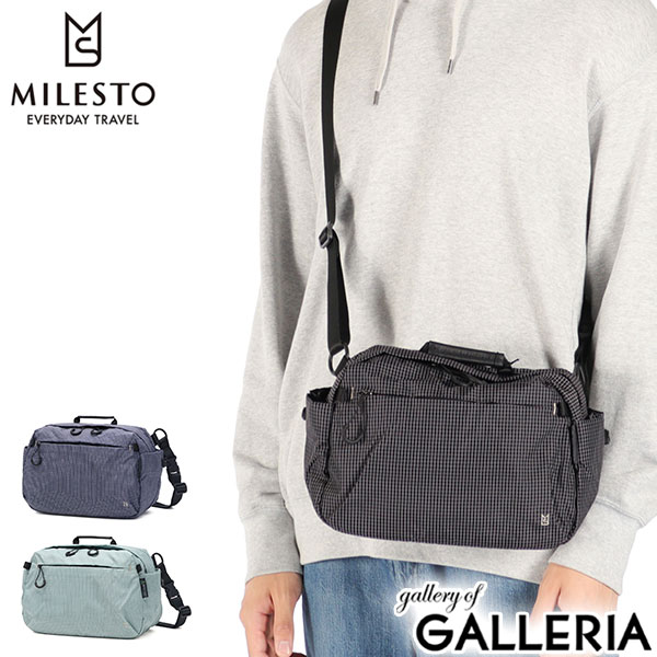 【商品レビューで＋5％】ミレスト ショルダーバッグ メンズ レディース 小さめ MILESTO バッグ 斜めがけ 大人 軽量 軽い 上品 ナイロン ブランド 撥水 コンパクト シンプル スキミング防止 A5 7L TROT SPECTRA ショルダーバッグ MLS955