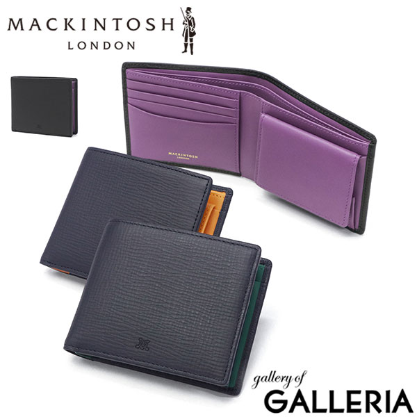 【商品レビューで＋5％】マッキントッシュ ロンドン 二つ折り財布 BOX型小銭入れ ブランド MACKINTOSH LONDON 小銭入れあり 革 レザー 薄型 シンプル EM WMKL6060088