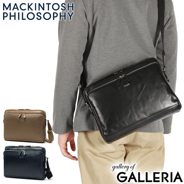 【5％OFFクーポン】【商品レビューで＋5％】マッキントッシュ フィロソフィー ショルダーバッグ MACKINTOSH PHILOSOPHY ブレイヴァル ショルダー 斜めがけ 本革 A4 薄型 メンズ 73119