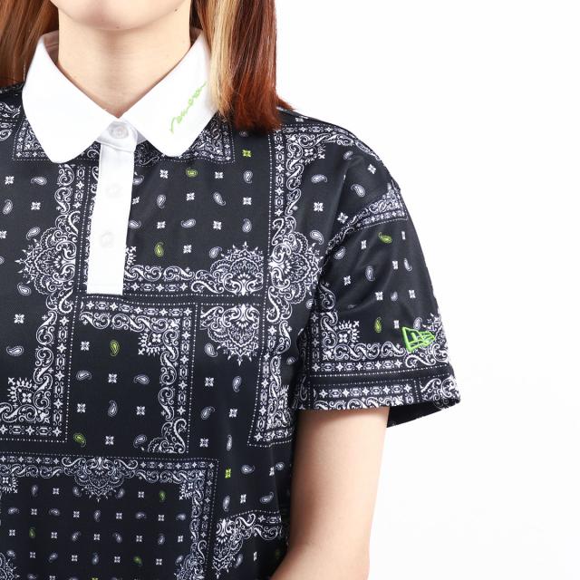 【商品レビューで＋5％】【正規取扱店】NEW ERA ゴルフウェア ニューエラ ゴルフ ウェア トップス バンダナ柄 半袖 ポロシャツ All Over 最大30%還元☆1/3限定｜【5%OFFクーポン】【商品レビューで＋5