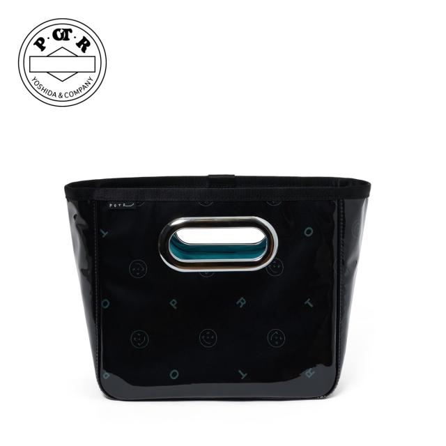 【商品レビューで＋5％】POTR グロス ハンドバッグ ミニ 993-15203 GLOSS HANDBAG MINI メンズ レディース 手持ち 小さめ コンパクト ジャカード織り PVC 日本製