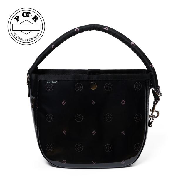 【商品レビューで＋5％】POTR グロス ラウンドバッグ 993-15204 GLOSS ROUND BAG ハンドバッグ トートバッグ 手持ち 肩掛け 小さめ ジャカード織り PVC ブランド