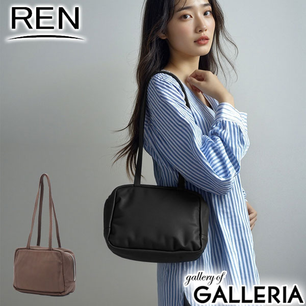 【5％OFFクーポン】【商品レビューで＋5％】REN トートバッグ レディース 小さめ ファスナー付き レン バッグ レザー カバン ブランド A5 ゴートレザー 山羊革  BARE スラウチーボックスバッグS 1-11-40677