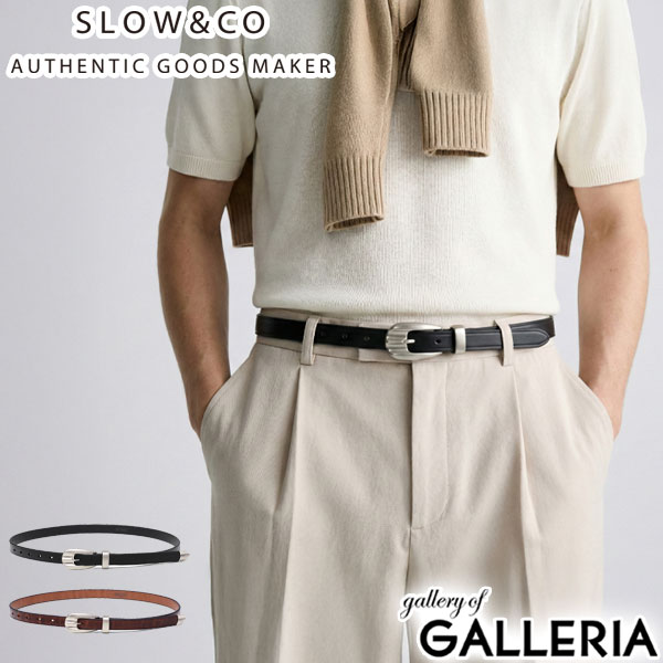【商品レビューで＋5％】SLOW ベルト メンズ レディース スロウ ブランド 革 レザーベルト 細め 革ベルト 革小物 バックル 日本製 herbie buckle belt HS89K