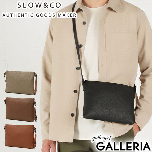 【商品レビューで＋5％】SLOW サコッシュ メンズ レディース 軽量 スロウ ショルダーバッグ 本革 小さめ ミニショルダー 斜めがけ 日本製 A5 Shrink Sacoche 858S36P