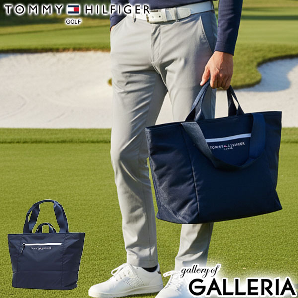【商品レビューで＋5％】トミー ヒルフィガー ゴルフ トートバッグ ファスナー付き   GOLF ブランド おしゃれ 軽量 軽い A4 B4 シグネチャー THMG4STA