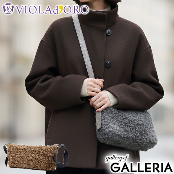 【商品レビューで＋5％】【正規品】 ヴィオラドーロ ショルダーバッグ レディース VIOLAdORO 斜めがけ 小さめ ELMO カルガンムートンエコファー ワンショルダーバッグ V-8937