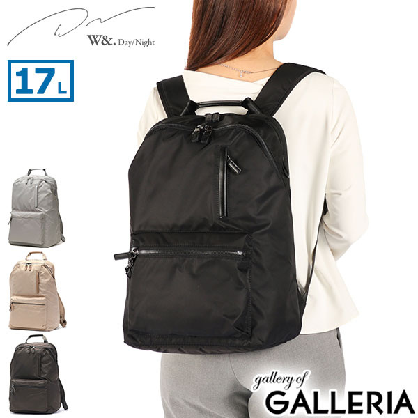【5％OFFクーポン】【商品レビューで＋5％】【セール30%OFF】 ダブルアンドデイナイト リュック レディース 通学 W&.Day/Night 軽量 通勤 撥水 PC収納 A4 17L 2層 Pokkes2 スリムリュック 15277 wsb